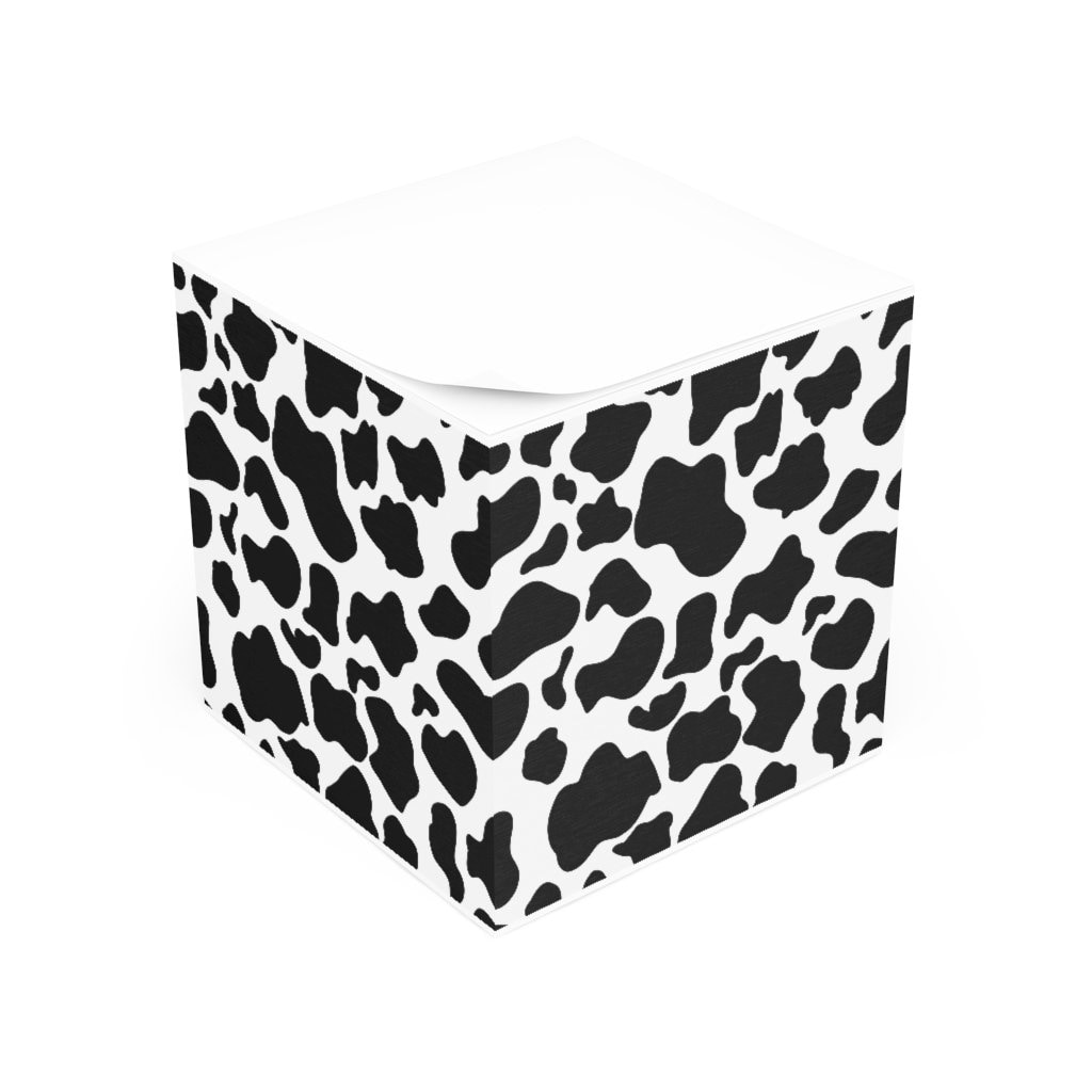 Cow Print Note Cube, Gifts for Friends, Desk Decor, Gifts for Co-worker ...