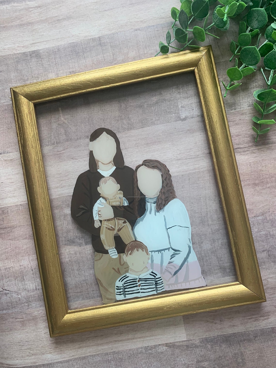Custom Family Portrait on Glass - Etsy
