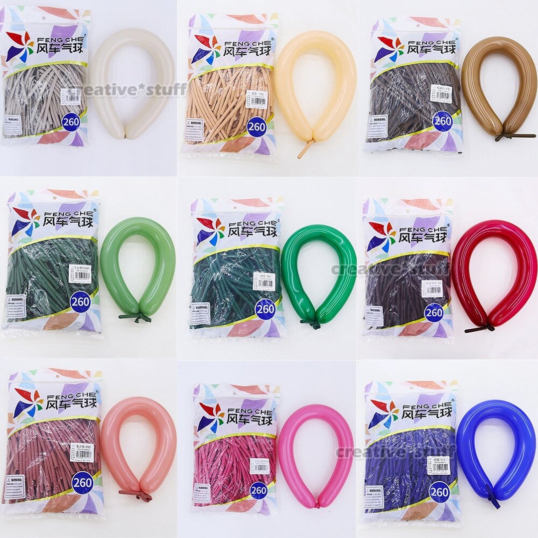 Long Plain Balloons Latex Balons 260Q Twisting Modelling Long Balloons ...