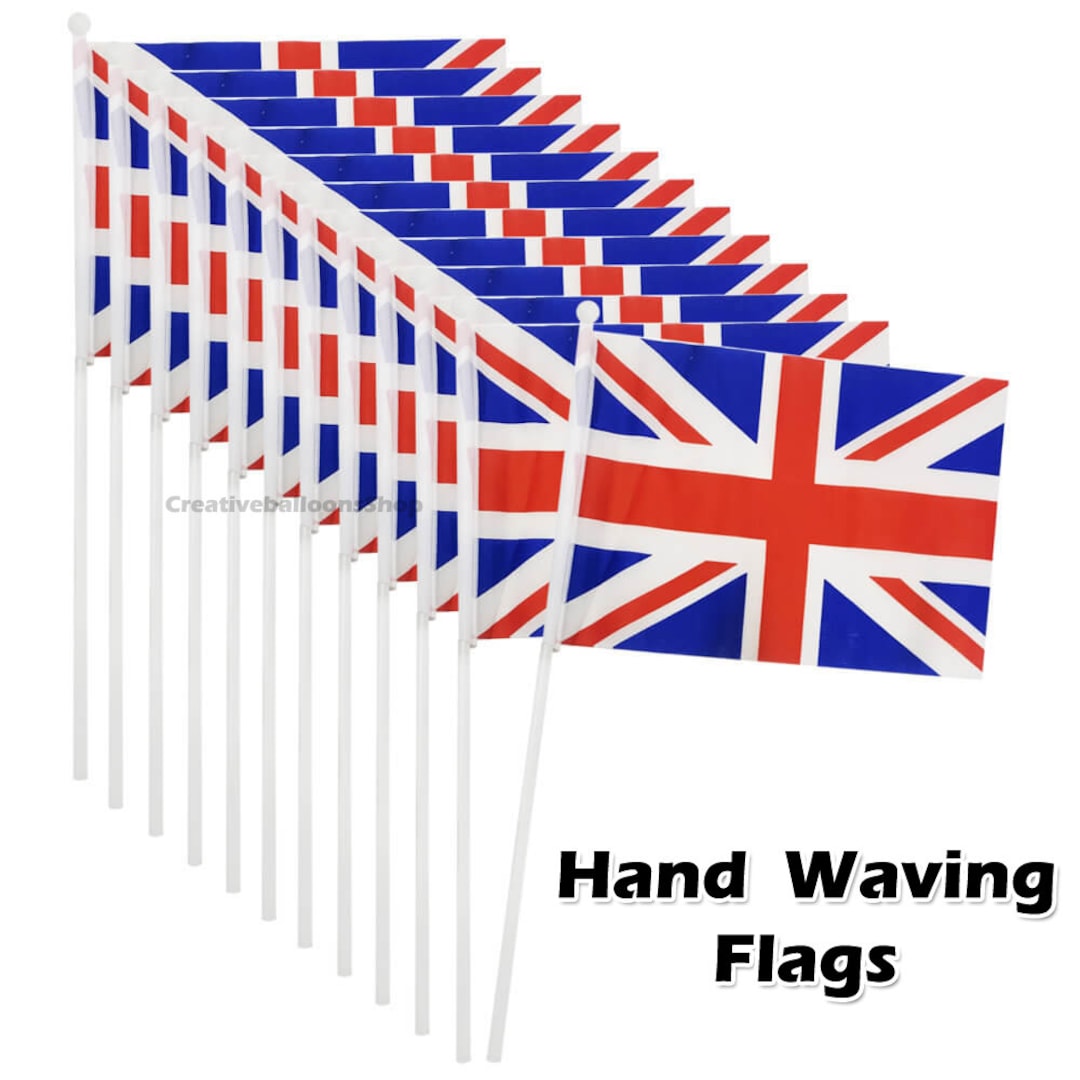 2025 Union Jack Flag Small Hand Waving British Royal Coronation Party ...