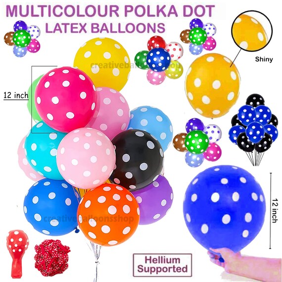 10 100 Polka Dot Latex Helium Spotty Balloons Quality Party - Etsy