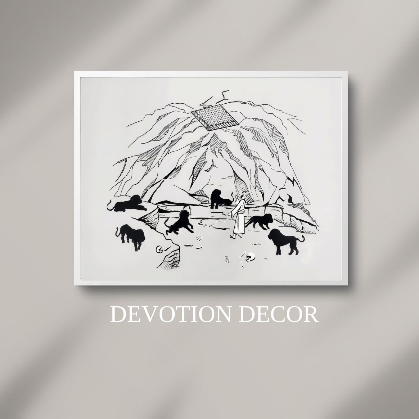 Daniel in the Lion’s Den DIGITAL Print, Bible Verse Wall Art, Bible ...
