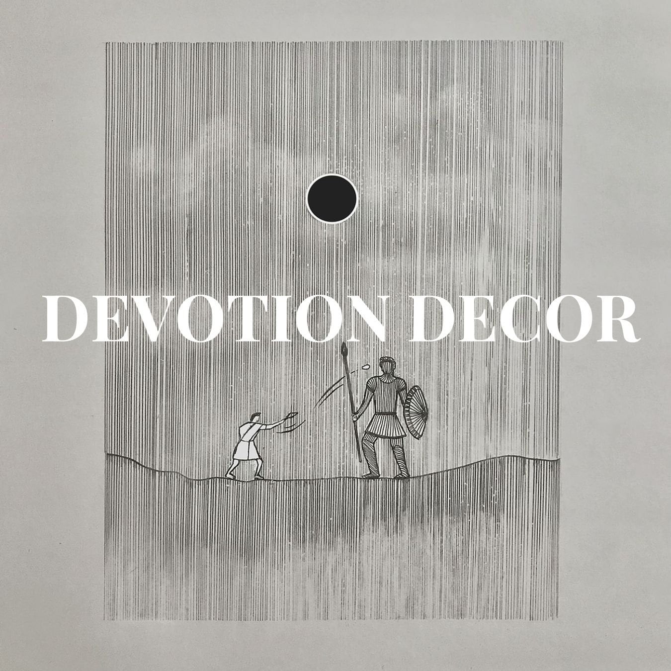 David and Goliath DIGITAL DOWNLOAD Bible Sketches Modern Christian Home ...