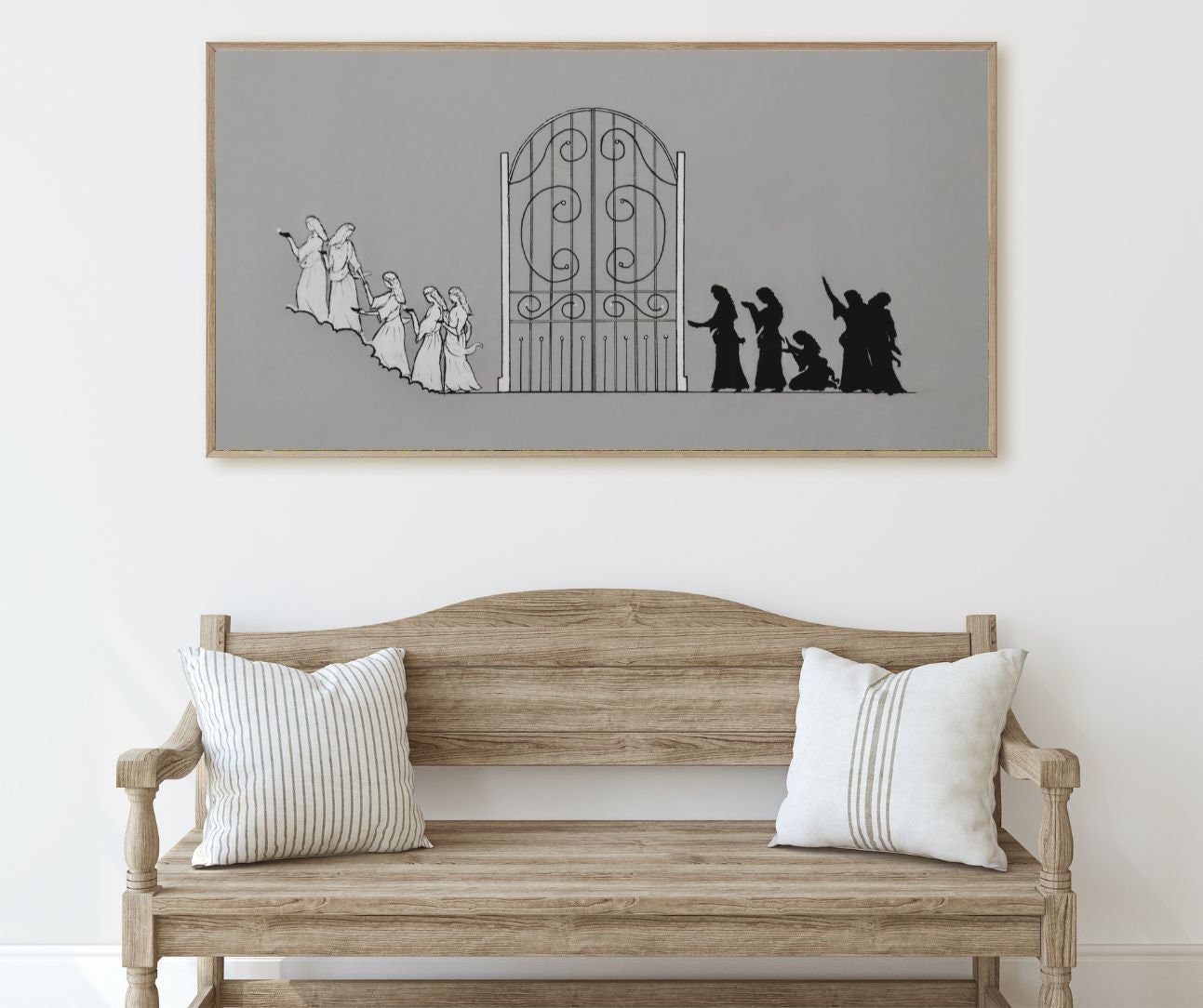 The Parable of the Ten Virgins, Modern Christian Line Art, Bible Verse ...
