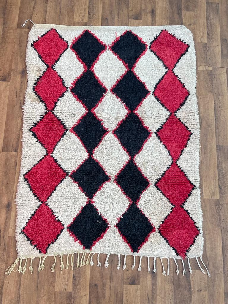 6x4 Ft Aera Azilal Rug Handmade Azilal Rug Unique Moroccan Vintage Rug ...