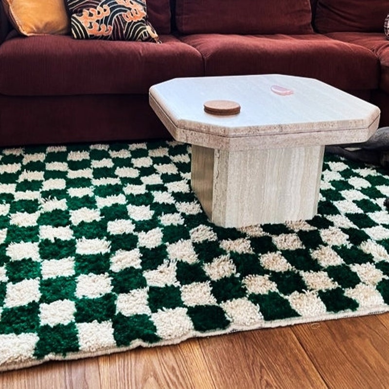 Checkered Rug - Etsy
