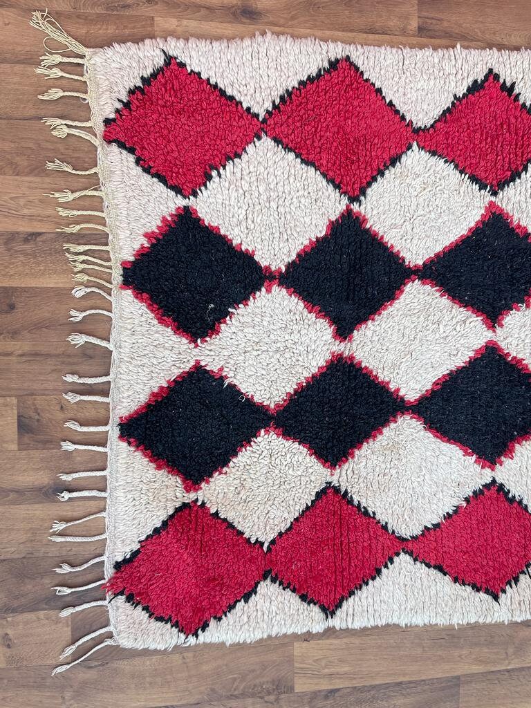 6x4 Ft Aera Azilal Rug Handmade Azilal Rug Unique Moroccan Vintage Rug ...