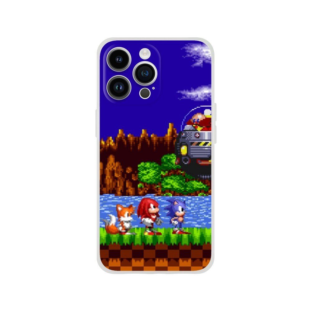 OG SPRITE Team Sonic Green Hill Retro Inspired Pixel Art Flexi Phone ...