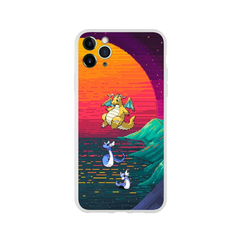 Gen 1 DRAGON TYPE EVOLUTION Inspired Pixel Art Flexi Phone Case Cute ...