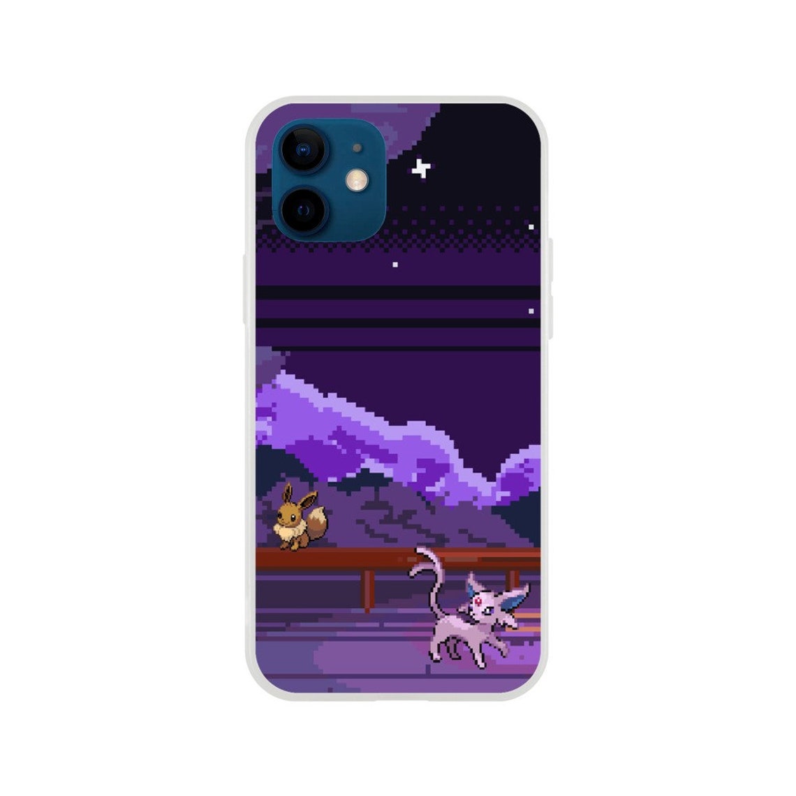 PSYCHIC EEVEELUTION Evolution Inspired Pixel Art Flexi Phone Case Cute ...