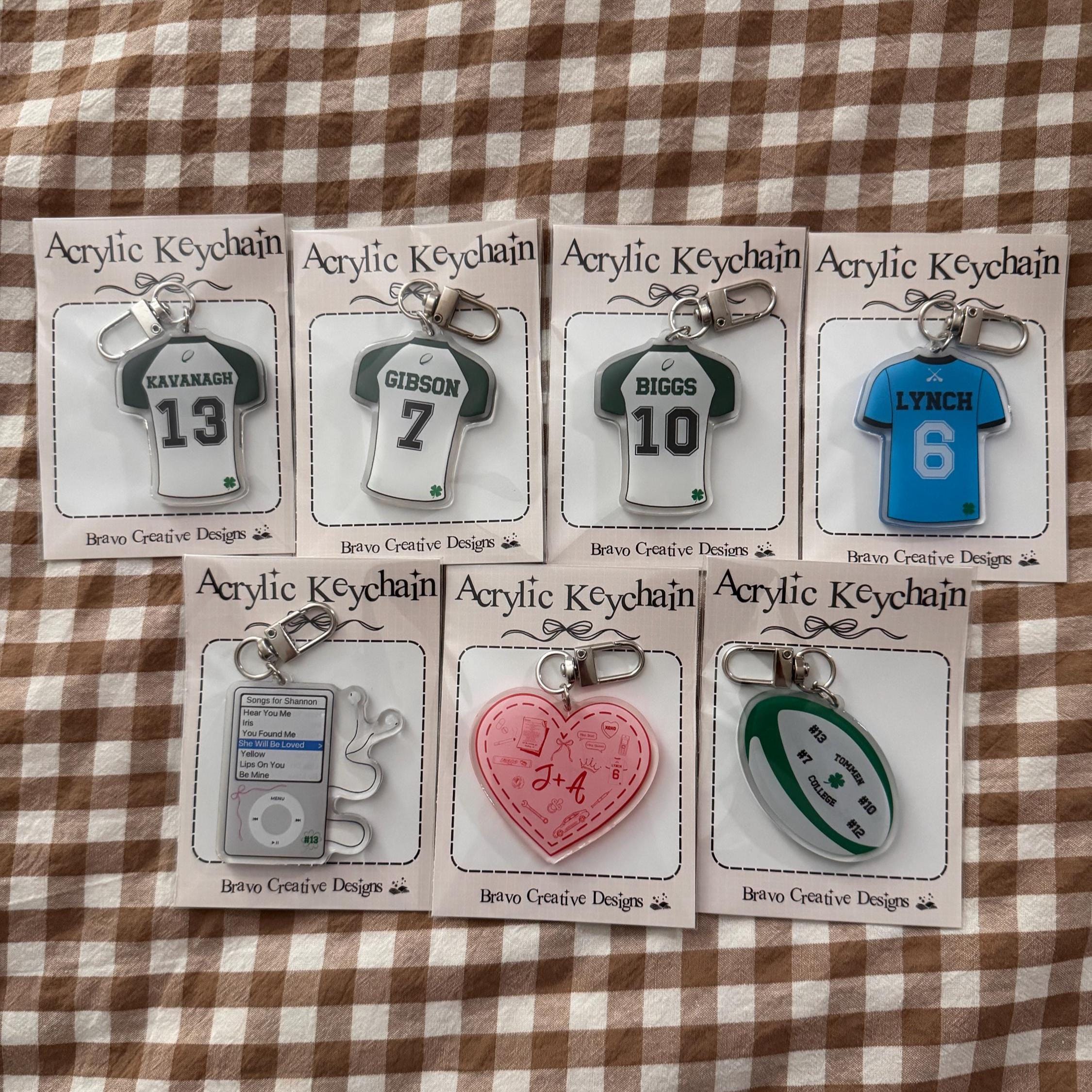 Boys of Tommen Acrylic Keychains | Rugby | Bookish Keychain Accessory ...