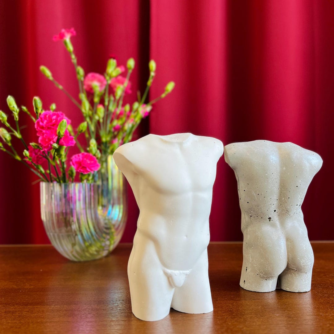 Form 8 / 20 Cm 8 Inch Male Concrete Plaster Statue Body Sculpture ...