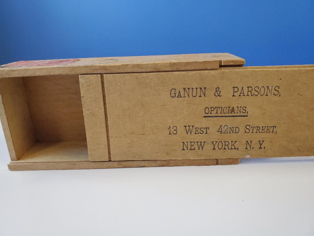 Wooden Shipping Box From Ganun & Parsons Opticians, Very Rare ...