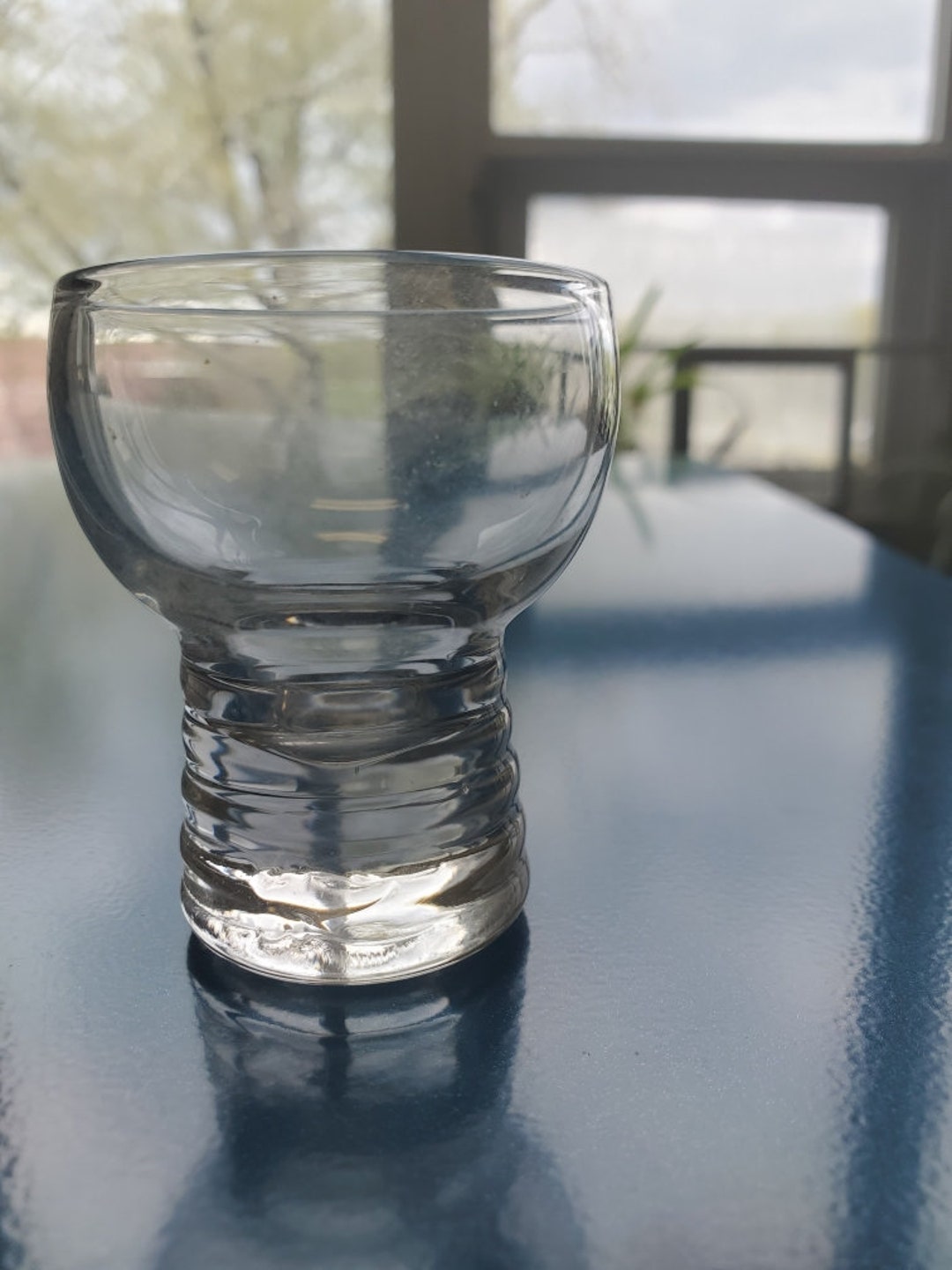 Set of 2 Vintage Glass Sake Shot Glasses, Art Deco Shot Glasses, Small ...