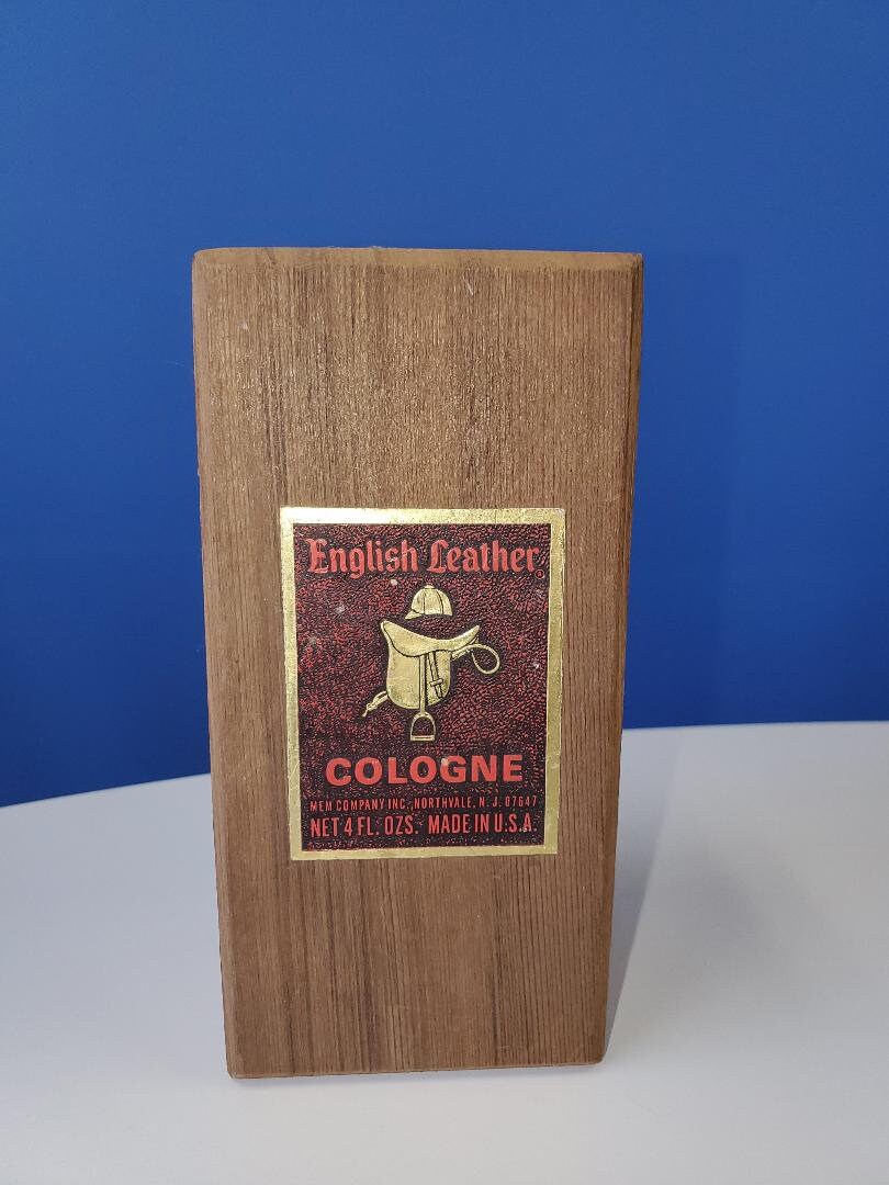 Vintage English Leather Cologne Box, Collectible Storage Box, Wooden ...