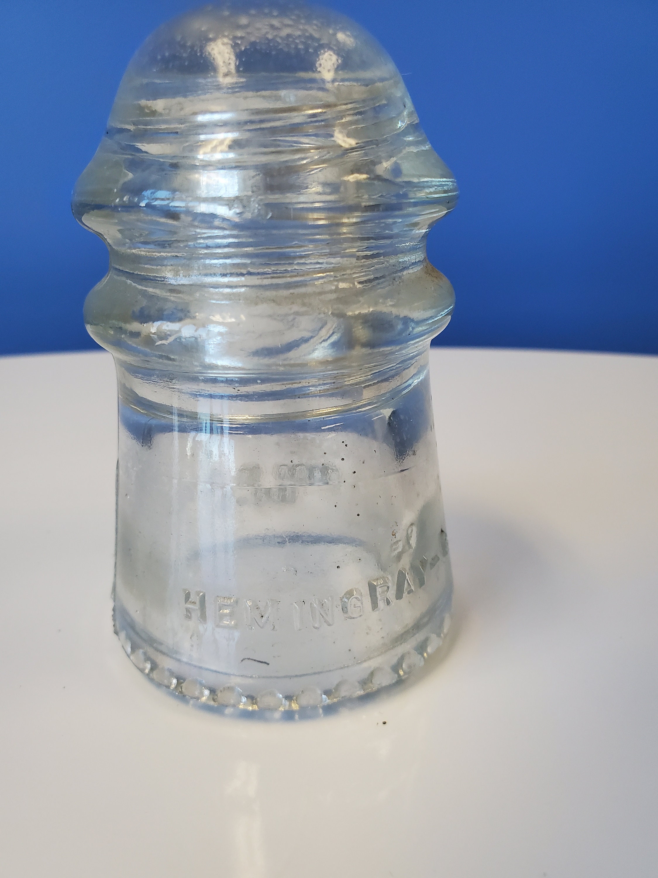 9 Hemingray-9 Clear Glass Insulator, Small Insulator, Vintage ...