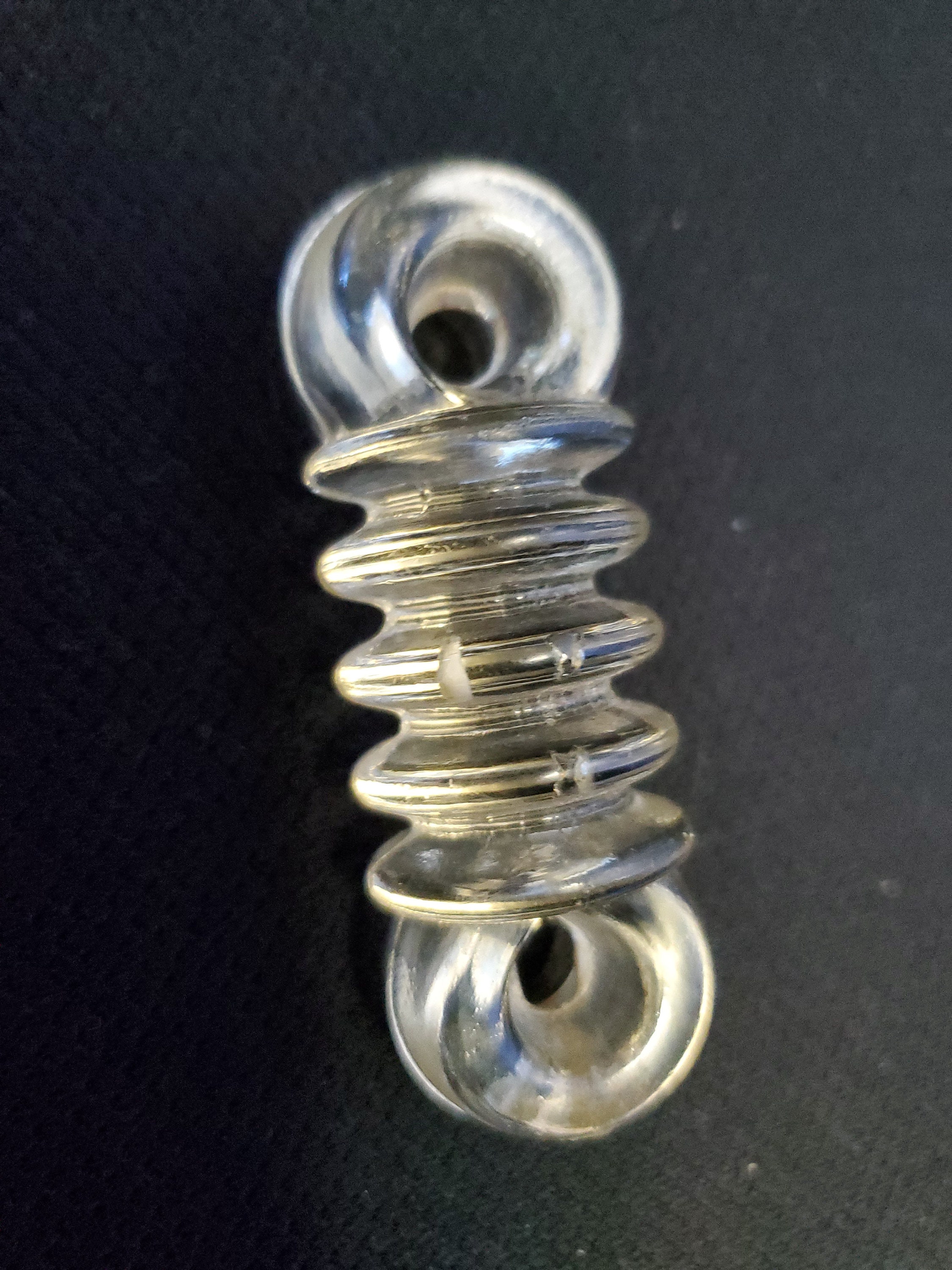 Antique Clear Glass Coil Electrical Radio Strain Antenna Wire Insulator ...