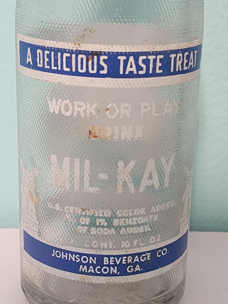 Mil-kay Glass Bottle, Vintage Drink Bottle, Citrus Fruit Beverage ...