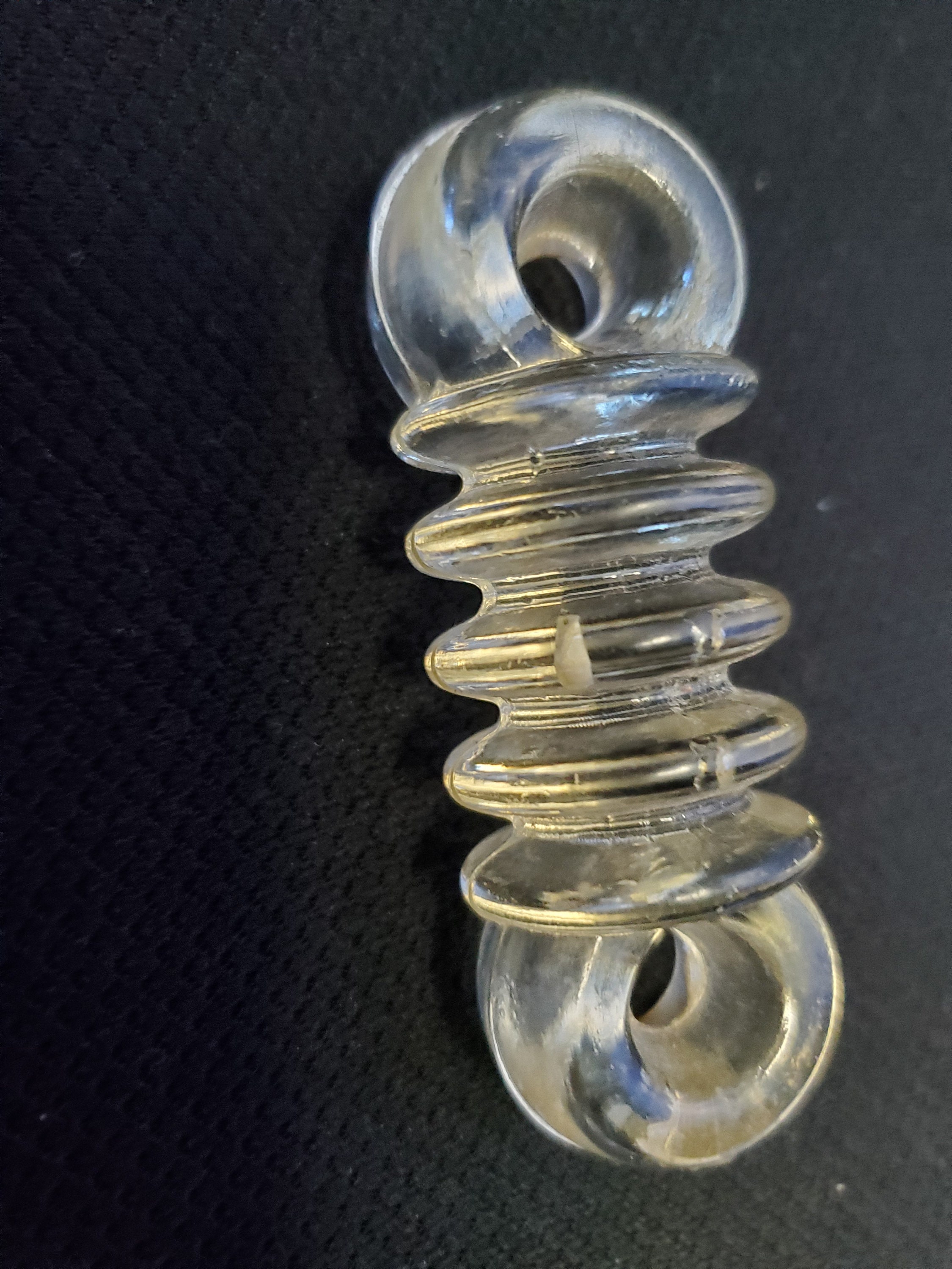 Antique Clear Glass Coil Electrical Radio Strain Antenna Wire Insulator ...