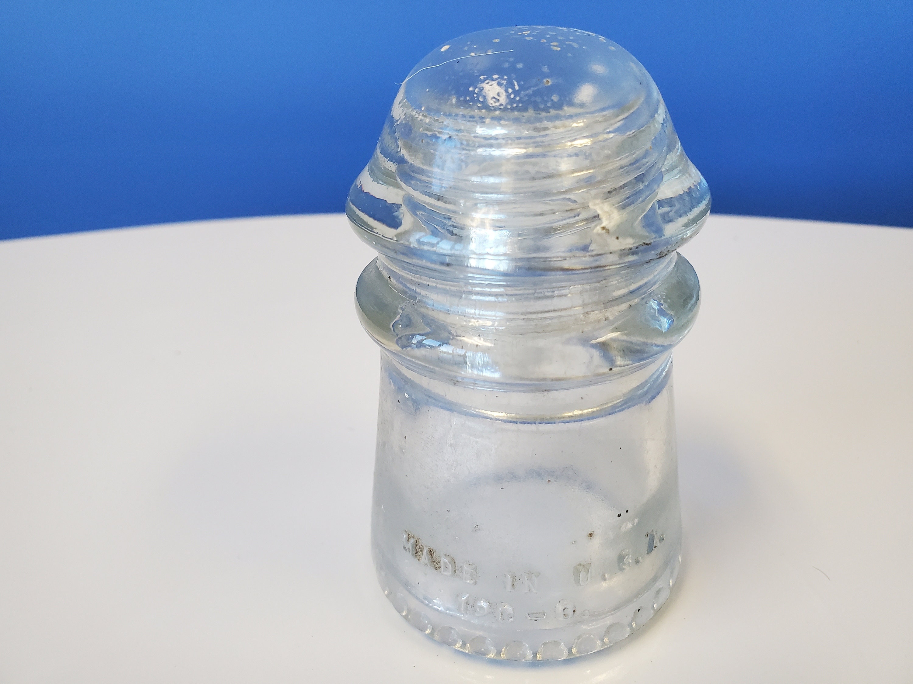 9 Hemingray-9 Clear Glass Insulator, Small Insulator, Vintage ...