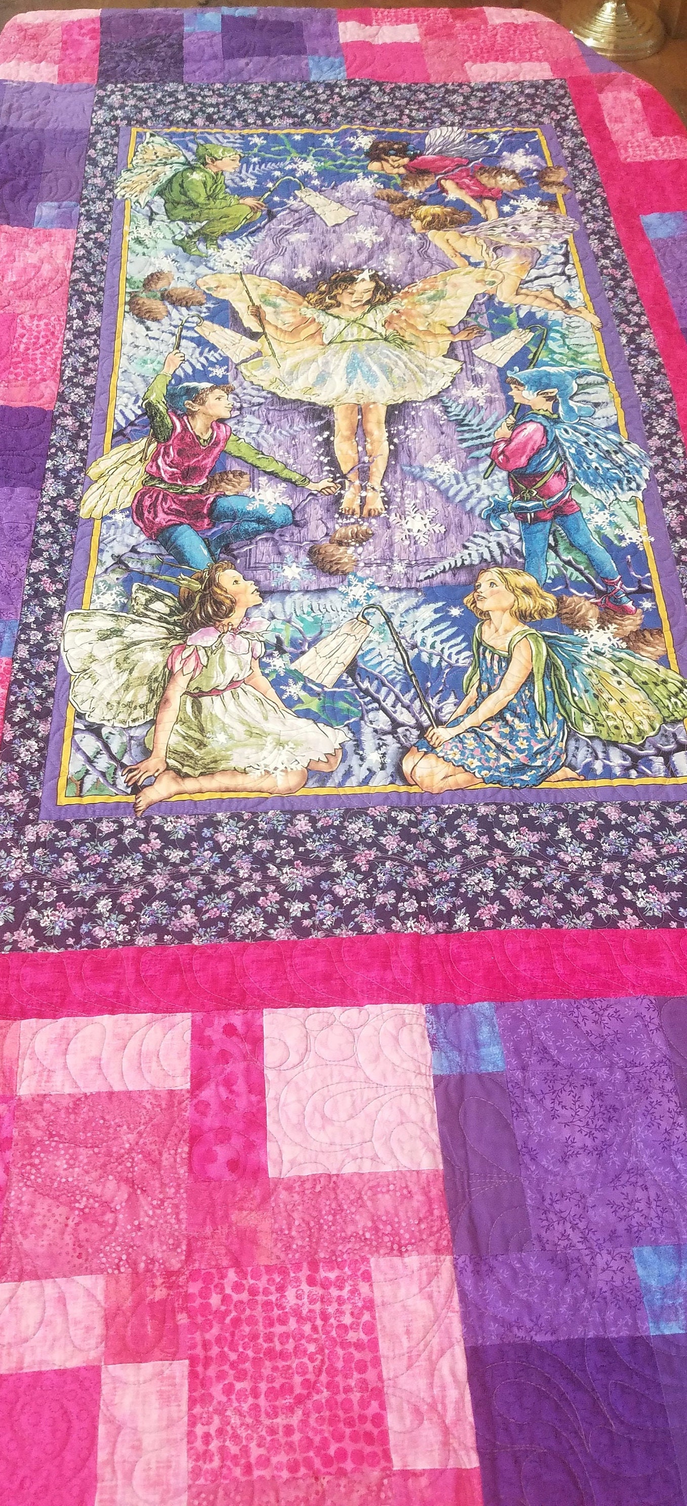 Beautiful, Handmade, Pink and Purple, Fairy, Quilt - Etsy
