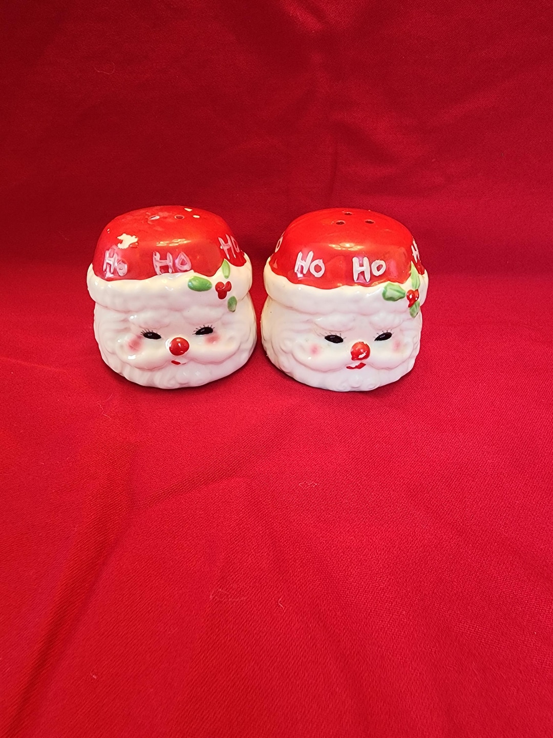 Vintage Ceramic Christmas, Santa Salt and Pepped Shakers - Etsy