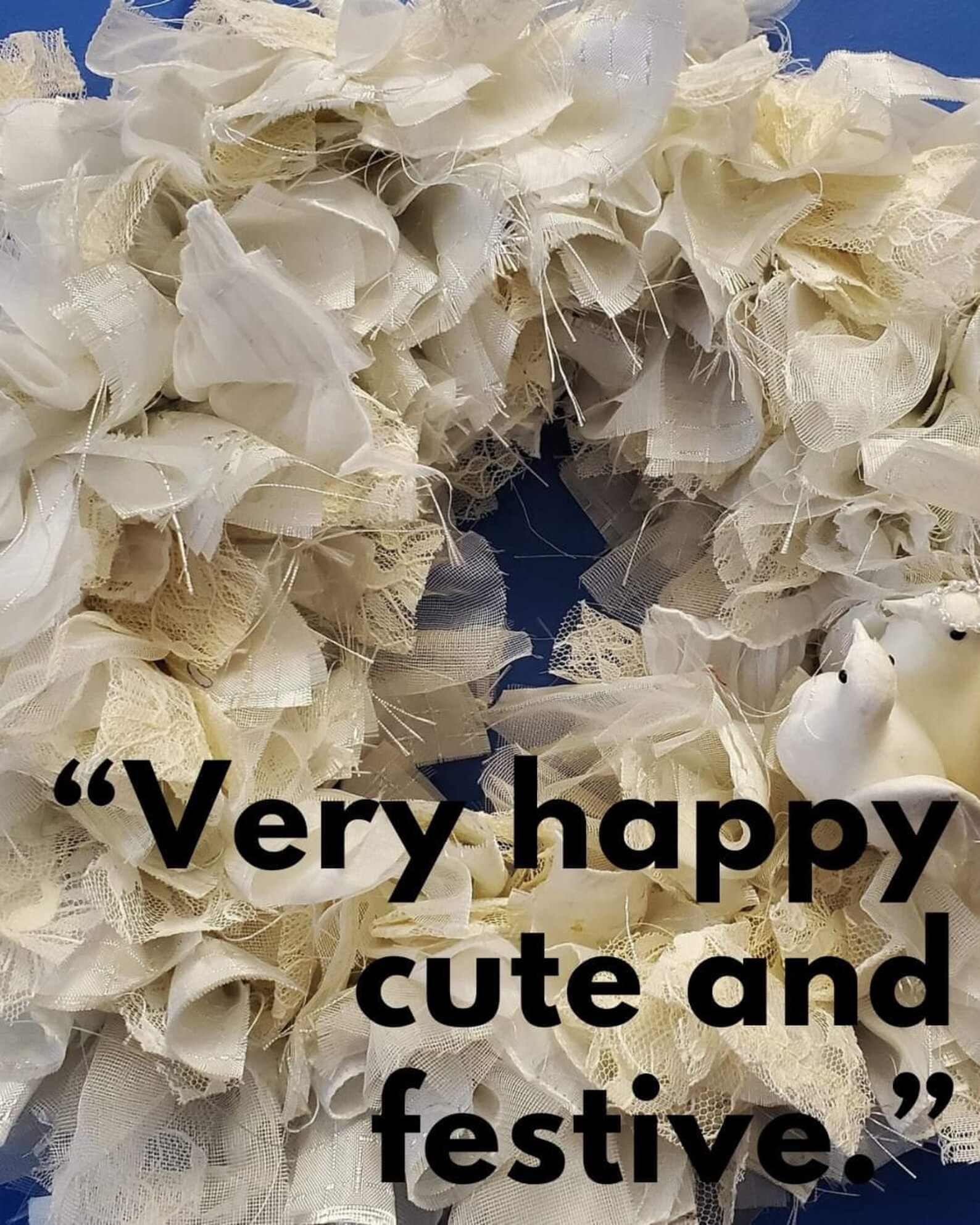 White Scrap Wreath, Wedding Rag Wreath, Fabric and Lace Wreath, 12 Inch ...