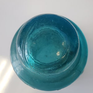 C1890-1920s No. 38-20 Aqua Glass Electric Telegraph Telephone Pole ...