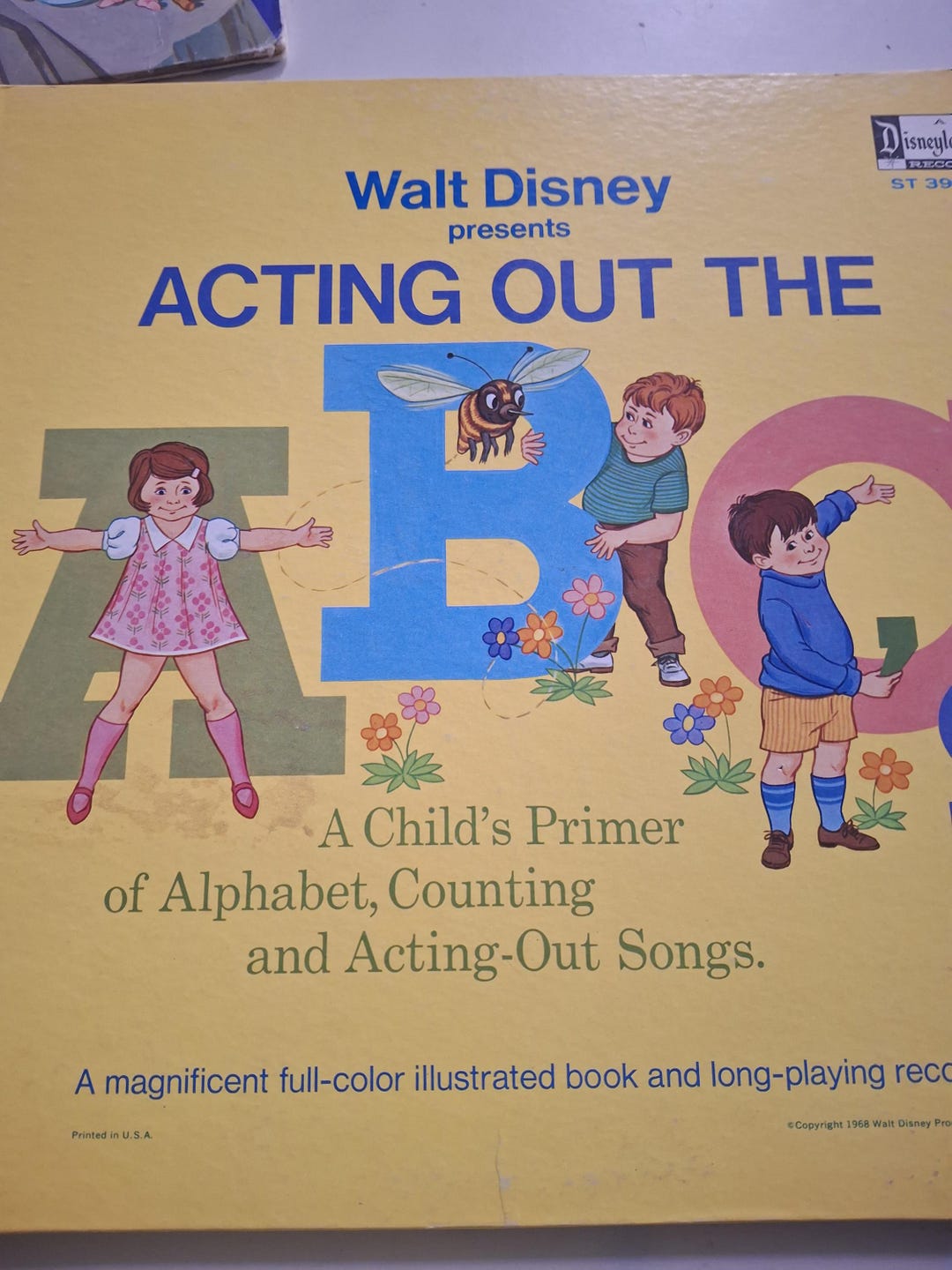Vintage, Vinyl Record Album Walt Disney Presents Acting Out Thr Abc's ...