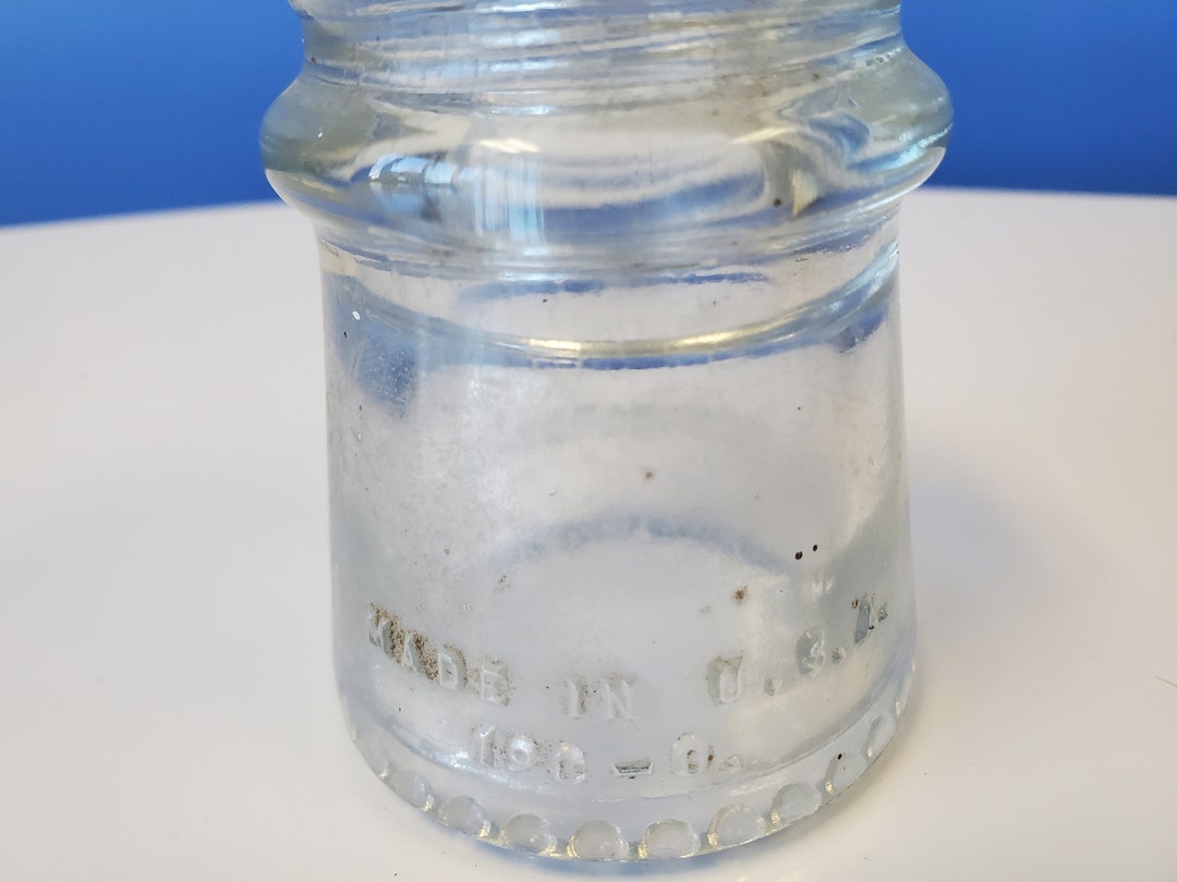 9 Hemingray-9 Clear Glass Insulator, Small Insulator, Vintage ...