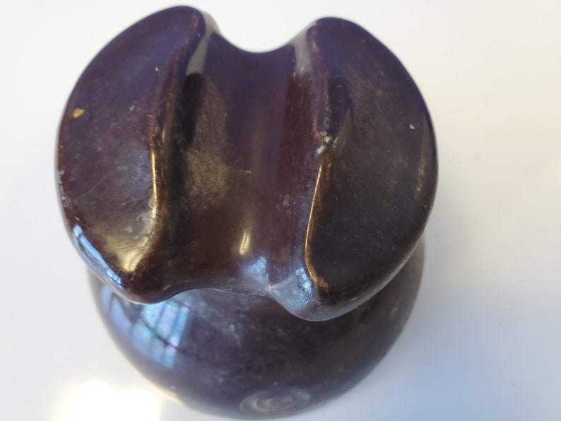 Burnt Brown Porcelain Cable Top Insulator From the Early 1900s, Vintage ...