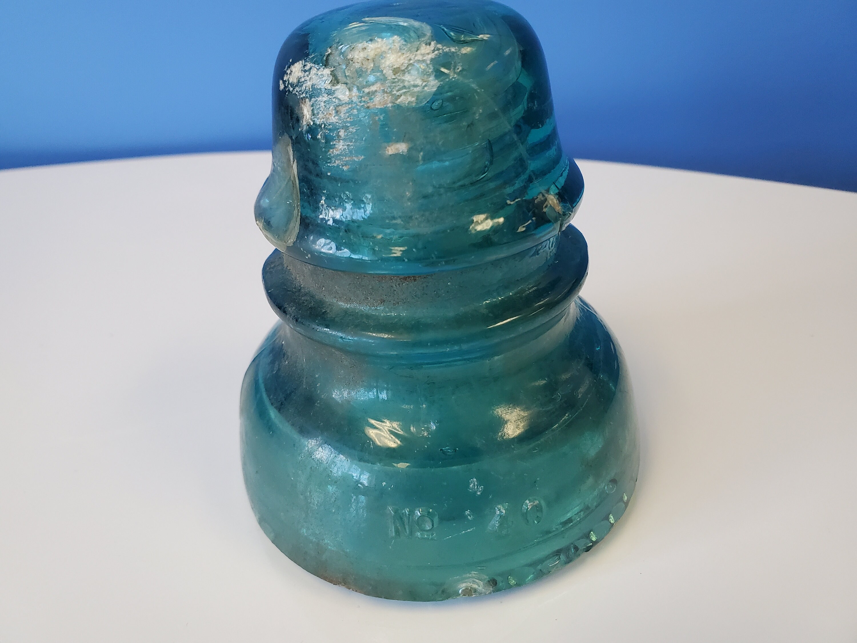 40 Hemingray Light Bluish Green /aqua Hemingray Glass Insulator ...