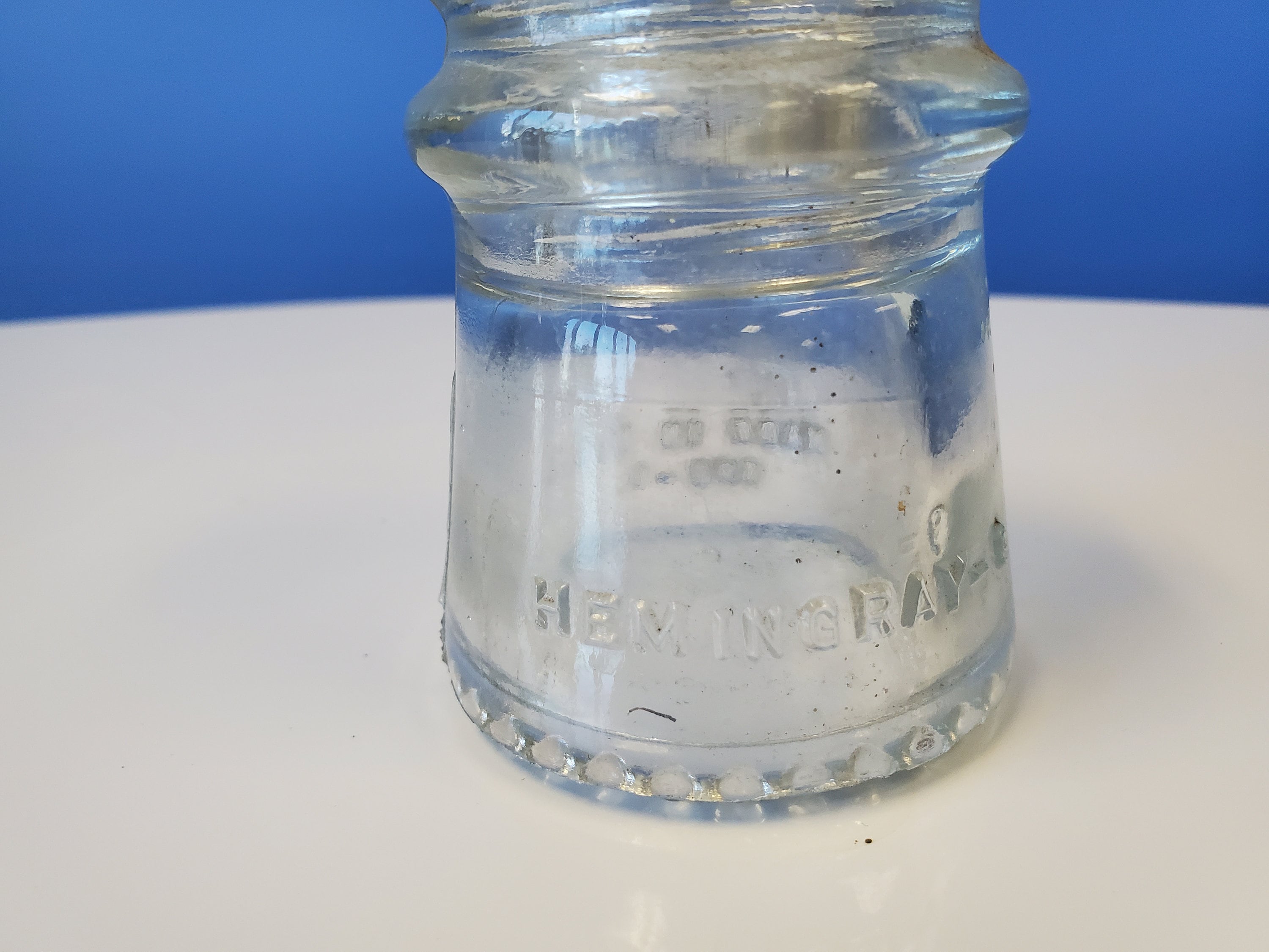 9 Hemingray-9 Clear Glass Insulator, Small Insulator, Vintage ...