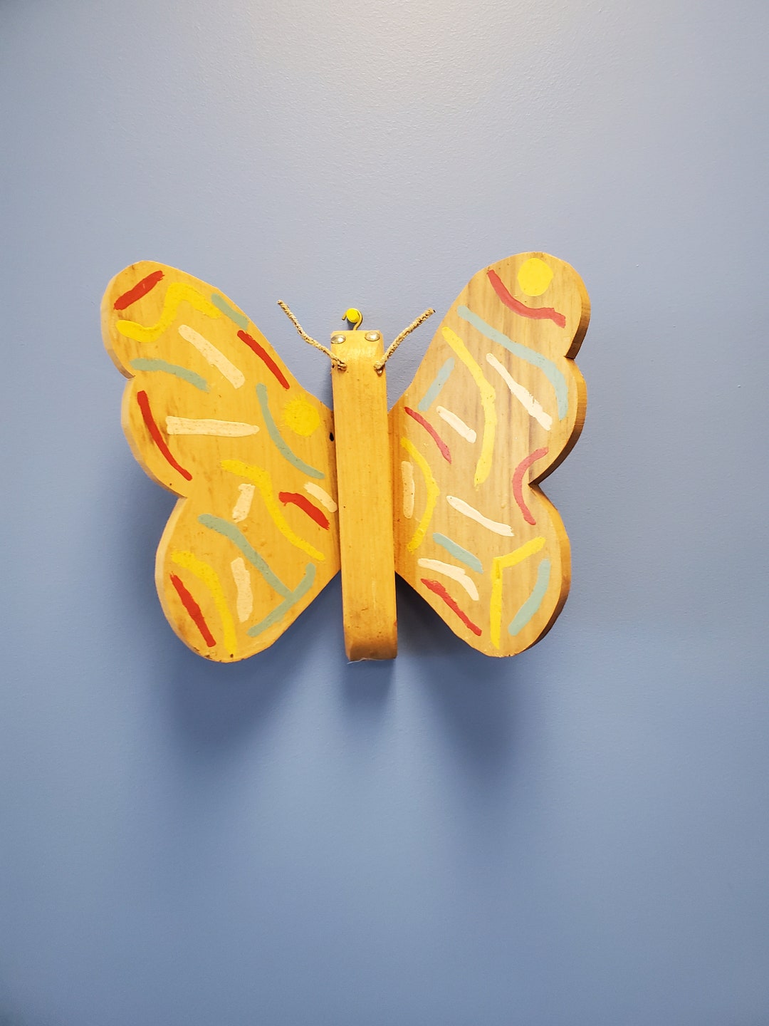 Primitive Wooden Butterfly, Rustic Butterfly, Hand Cut and Painted ...