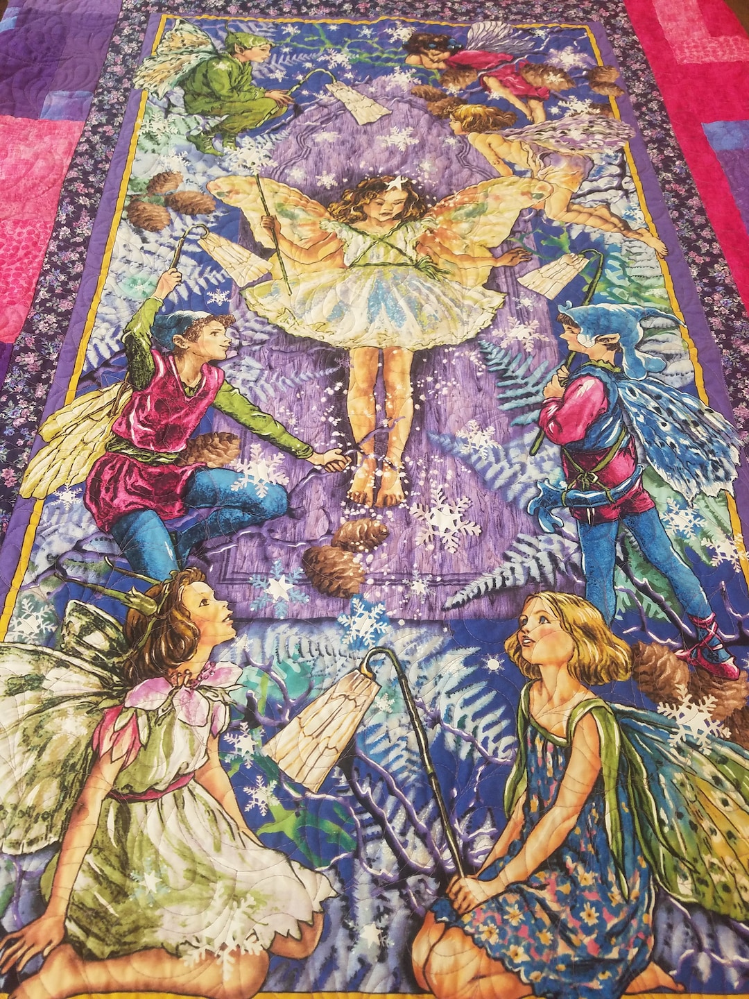 Beautiful Handmade Pink and Purple Fairy Quilt - Etsy
