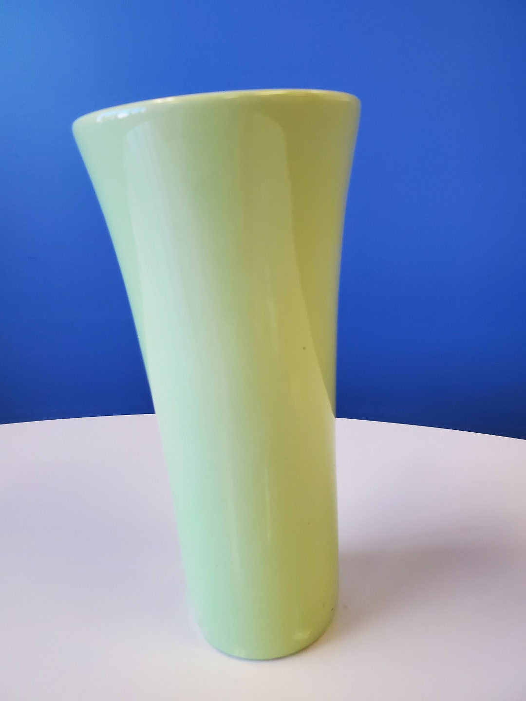 1960s Vintage Mint Green Vase by FTD, Ceramic Vase, 7.25 Inch Tall Vase ...