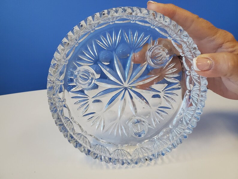 Princess House Full Lead 24% Crystal Candle Stick Holder Centerpiece ...