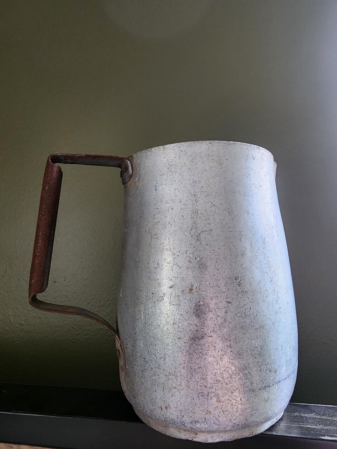 Vintage Metal Jug, Vase, Rustic Pitcher, Aluminum Jug - Etsy
