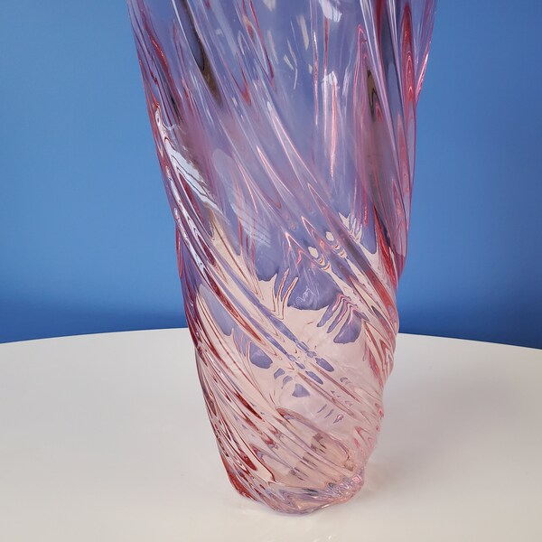 Pink Glass Vase - Etsy