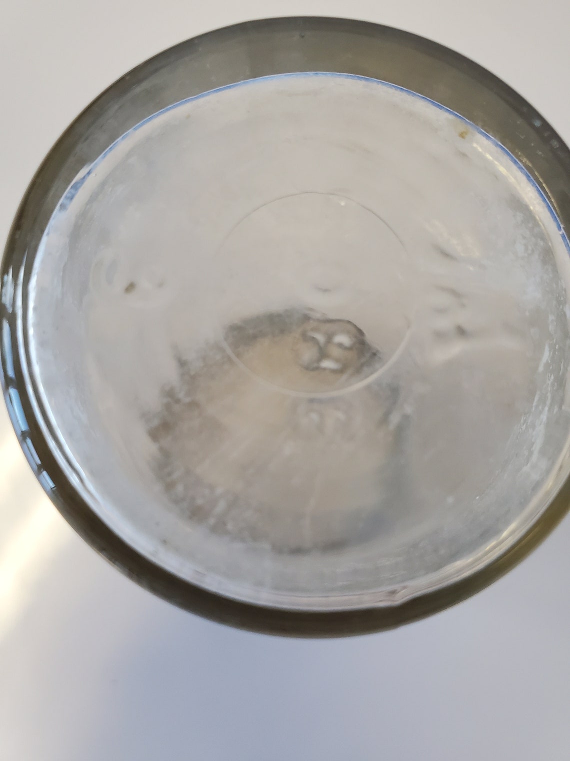 Old Jar, Vintage Jar With Lid, Clear Glass Jar, Farmhouse Decor, Rustic ...