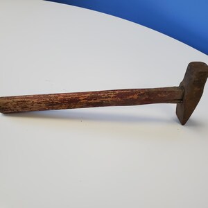 Vintage Rustic Hammer, Old Dirty Hammer, Rusty Blacksmith's Hammer ...