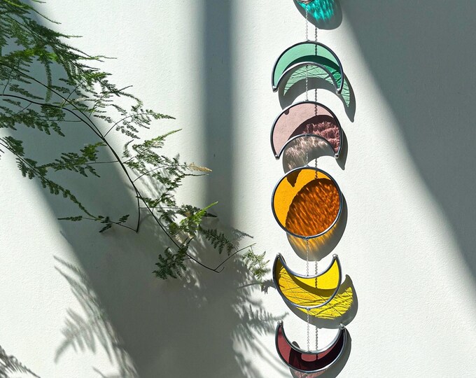 Moon Phases - Leaded-glass Hanger - Etsy