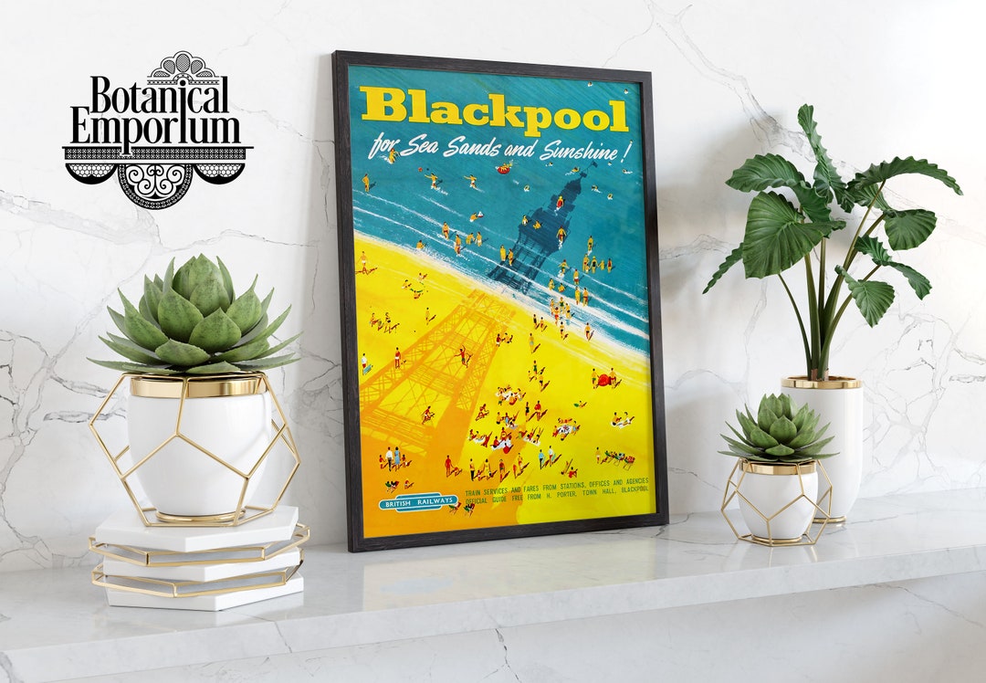 Blackpool Poster, English Travel Print, British Railways, Vintage ...