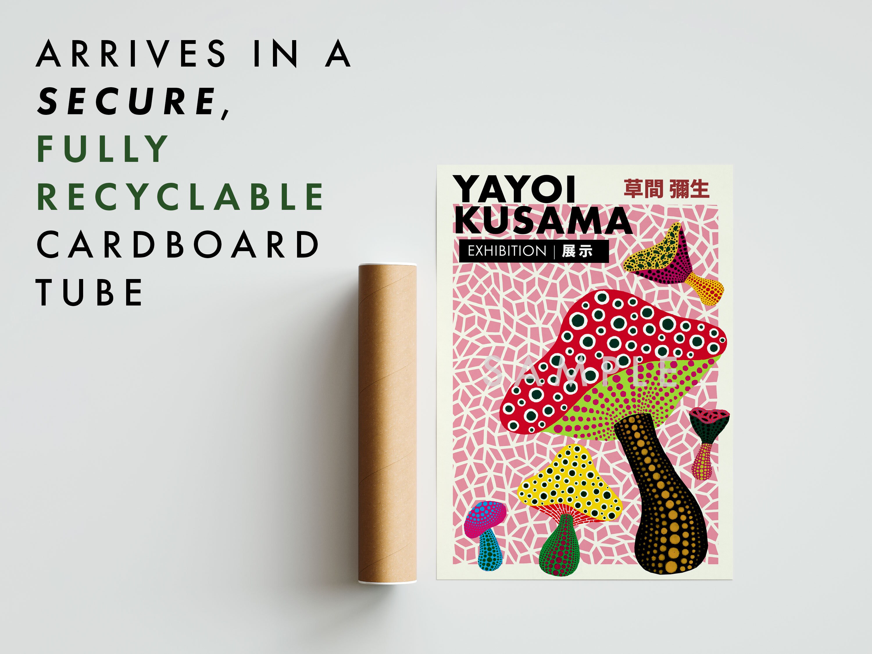Mushrooms, Yayoi Kusama, Modern Wall Art Dcor, Vintage Collage ...