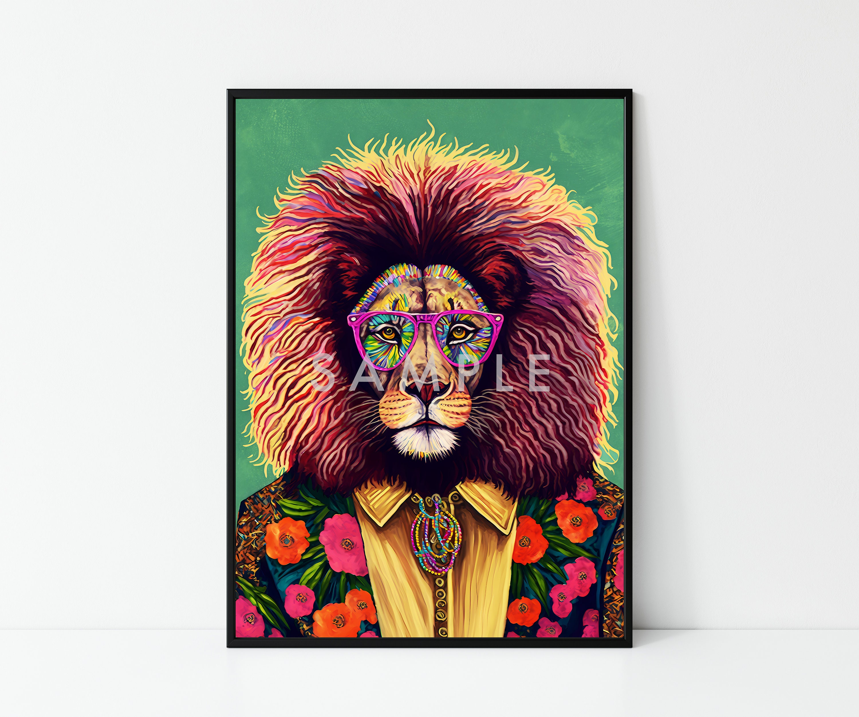 Set of 3 Hipster Animals Posters Dressed up Animal Prints - Etsy UK