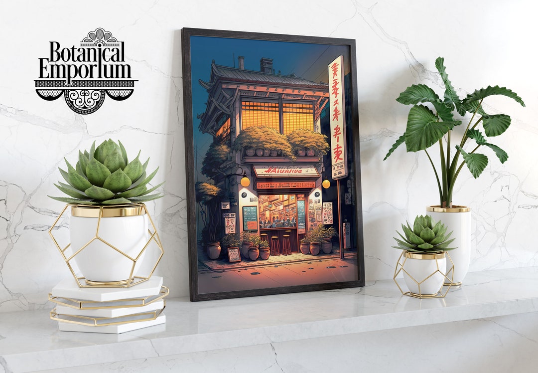 Evening at the Ramen Shop Poster, Japanese Anime Print, Ukiyo-e Art ...