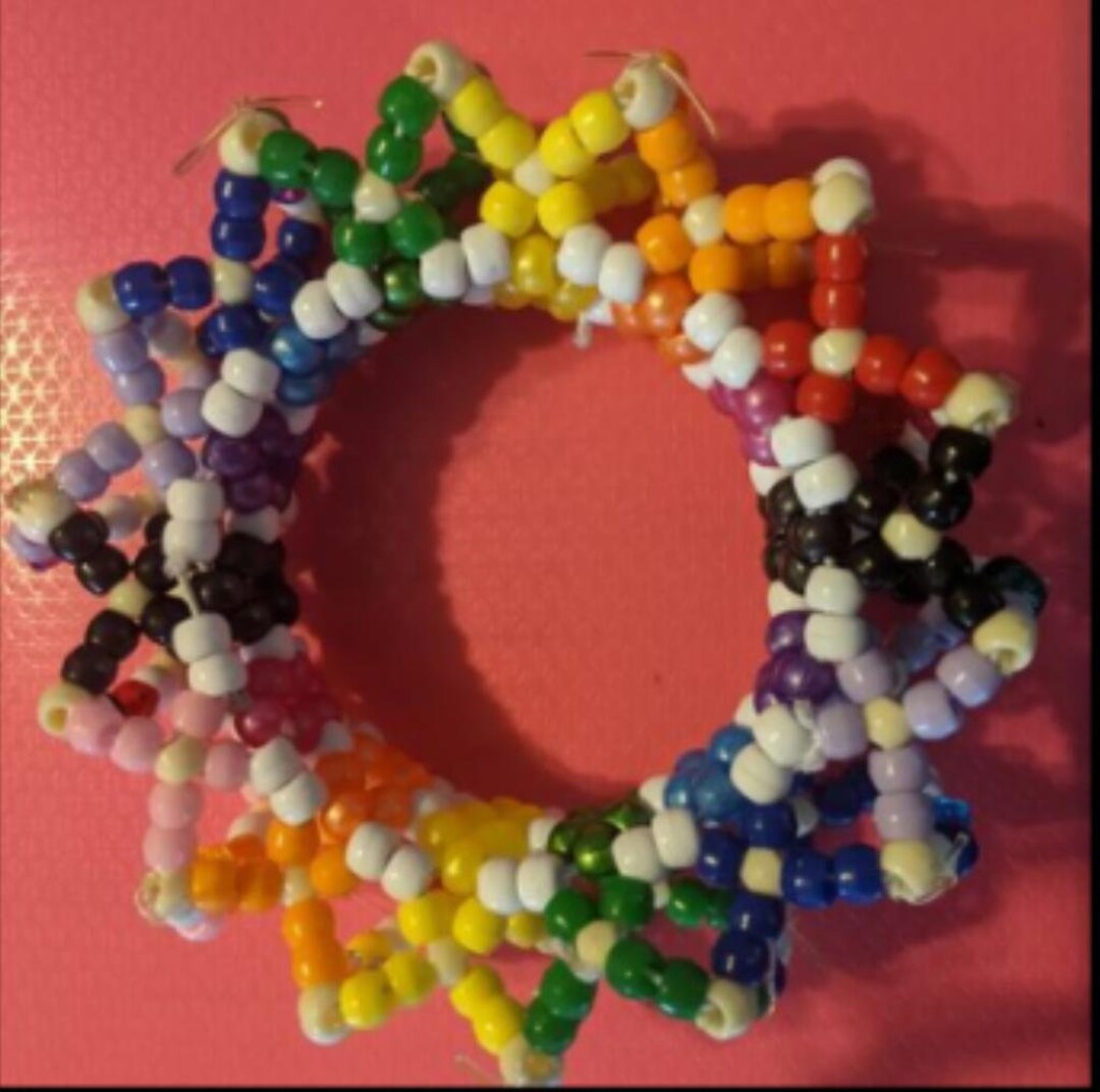 Kandi Rainbow Carousel Cuff - Etsy