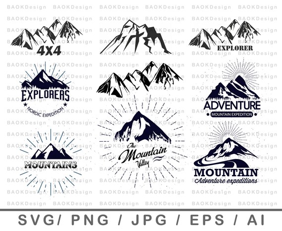 Mountain SVG Mountain PNG Mountain JPG Mountain Eps | Etsy