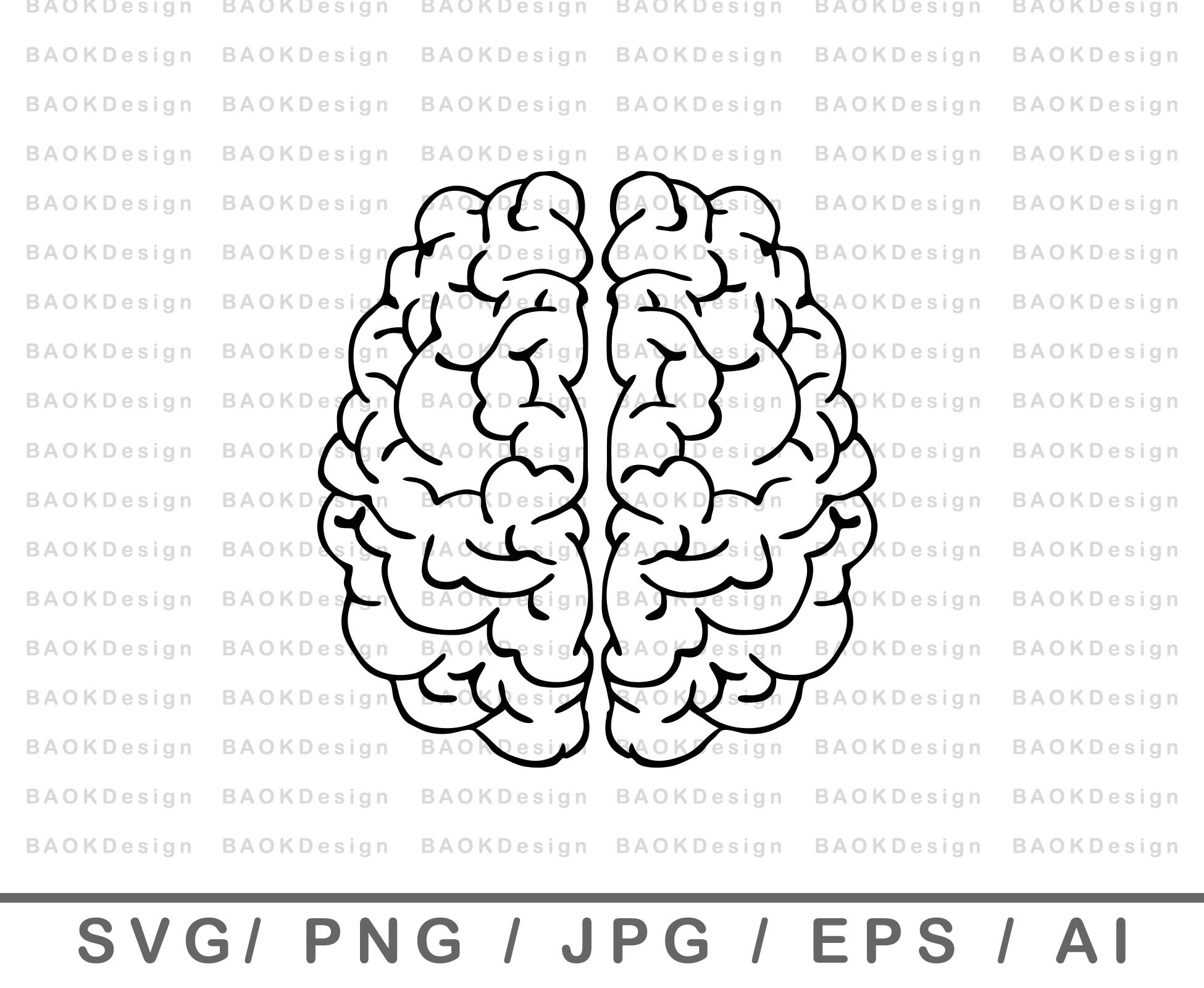 Brain, Brain SVG, Brain PNG, Brain JPG, Brain Eps, Brain Ai - Etsy
