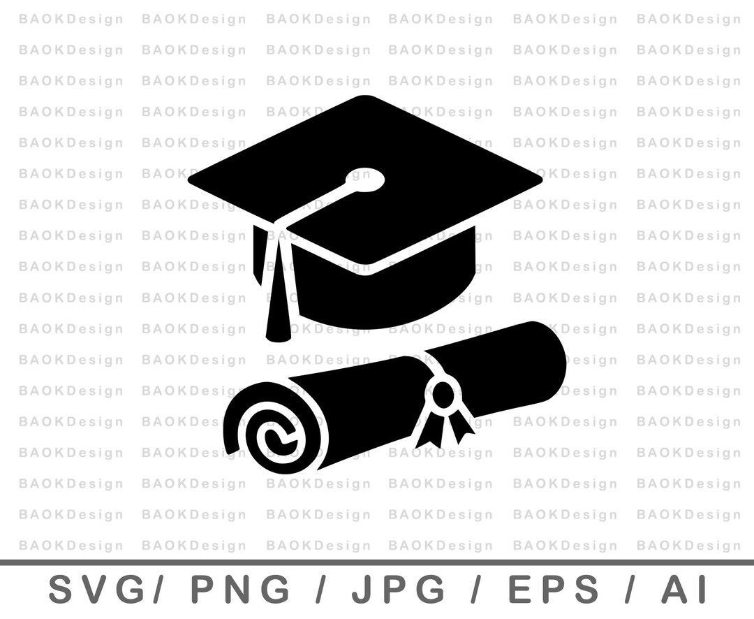 Graduation, Capping Ceremony, Cap and Diploma, Cap and Diploma SVG, Cap ...